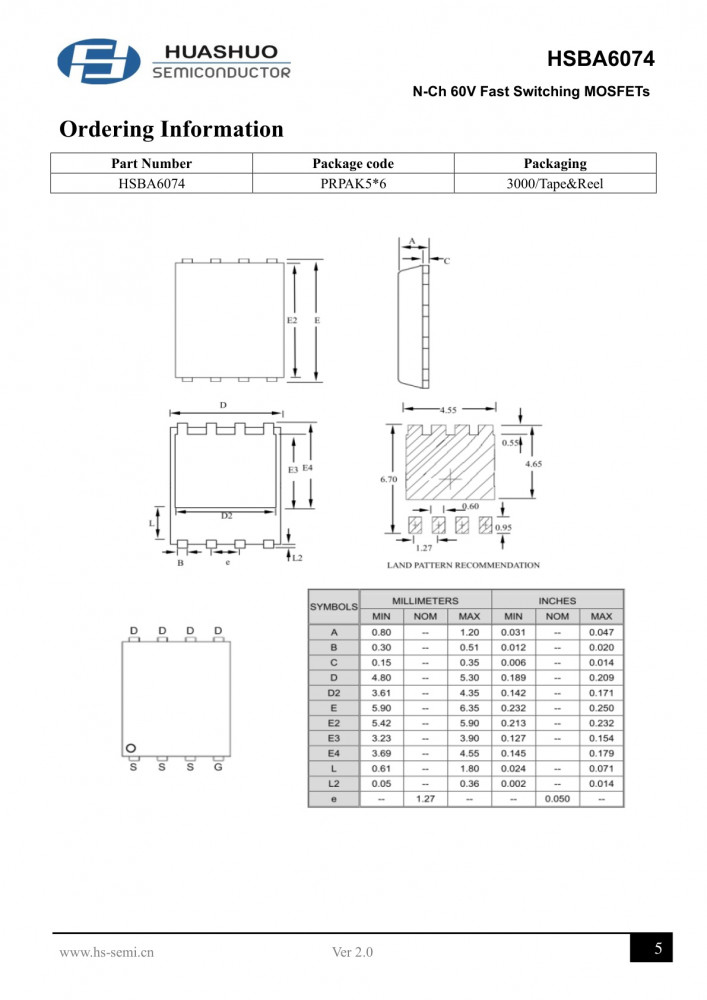 HSBA6074 datasheet page 5