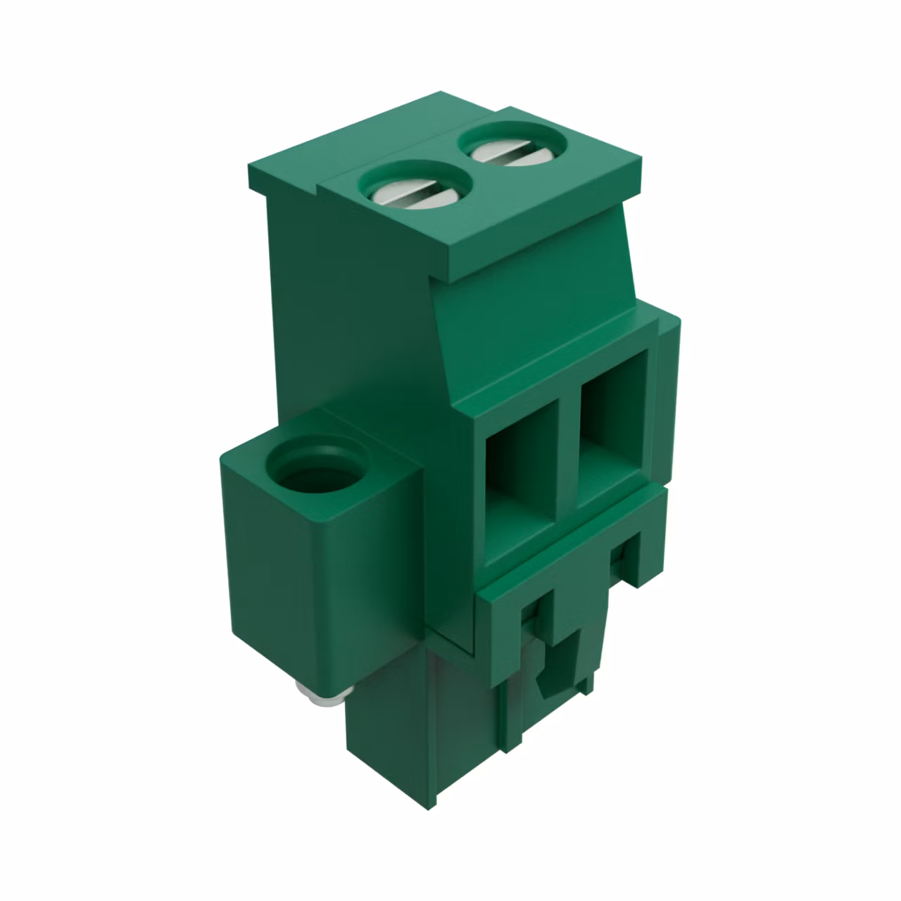 5.00mm Pitch Eurostyle Vertical Plug, with Retention Screws and Standard  Imprinting, Front Wire Entry, Green Housing, 2 Circuits for sale