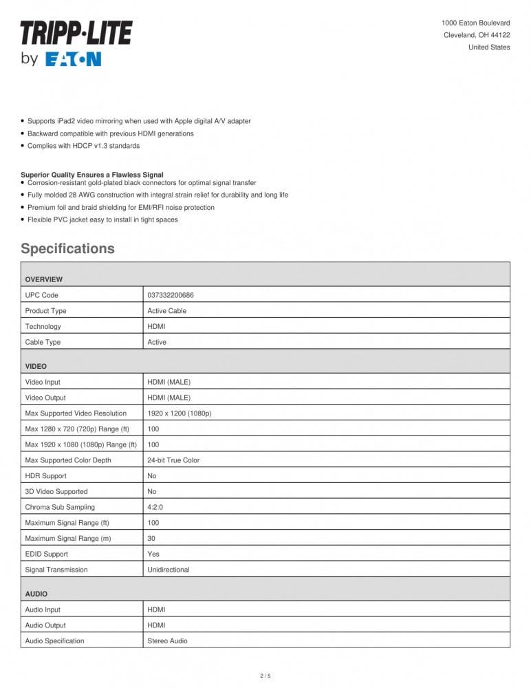 P568-100-ACT technical document page 2