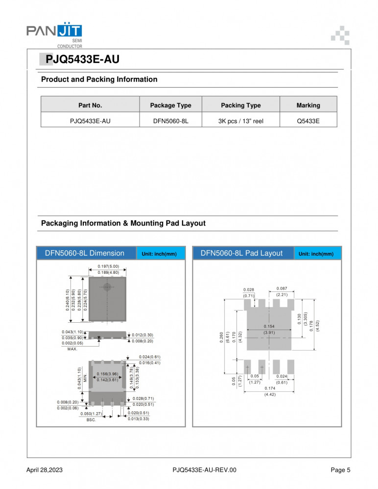 PJQ5433E-AU datasheet page 5