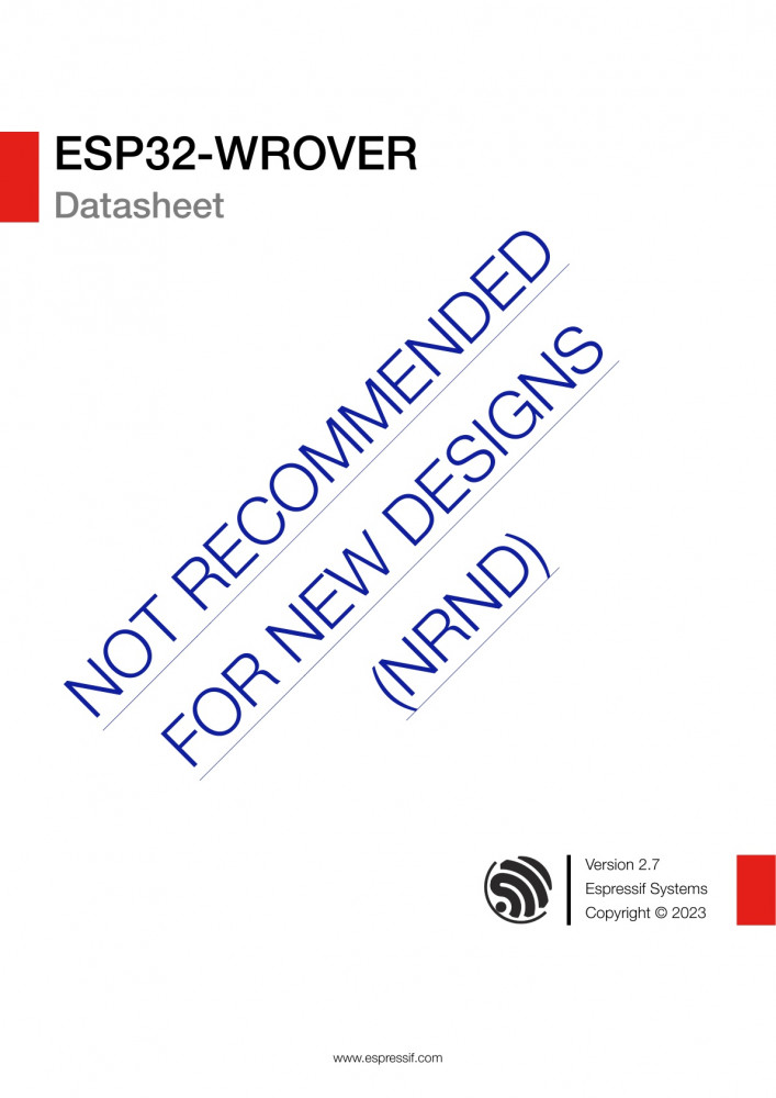 ESP32-WROVER datasheet page 1