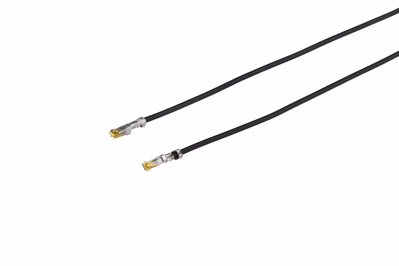 Pre-Crimped Lead Micro-Lock Plus 2.0 Female-to-Micro-Lock Plus 2.0 Female, 0.76µm Gold (Au) Plating, 500.00mm Length, 26 AWG, Black for sale