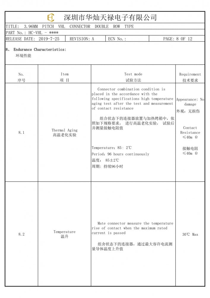 HC-VHL-T specification page 8