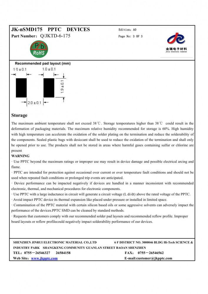 JK-nSMD175 datasheet page 3