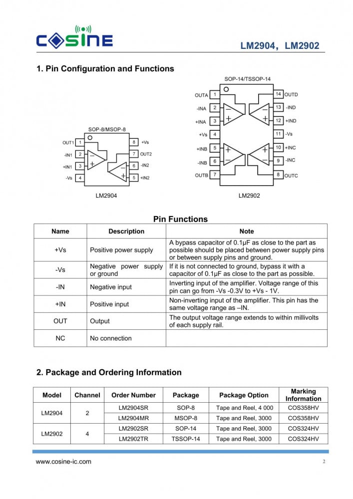 LM2902SR datasheet page 2