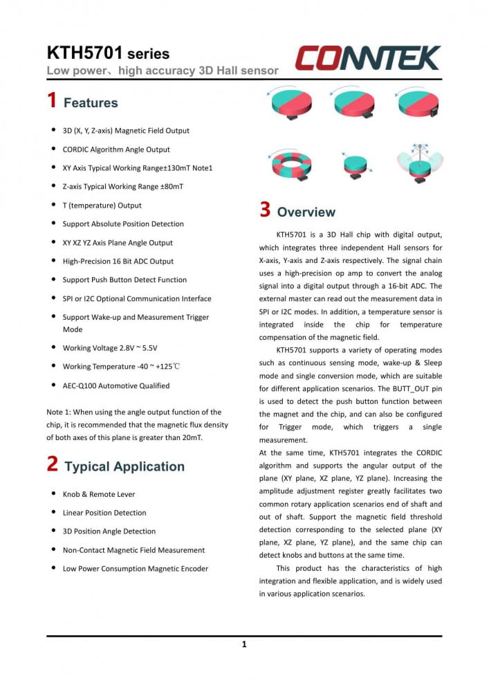 KTH5701 datasheet page 1
