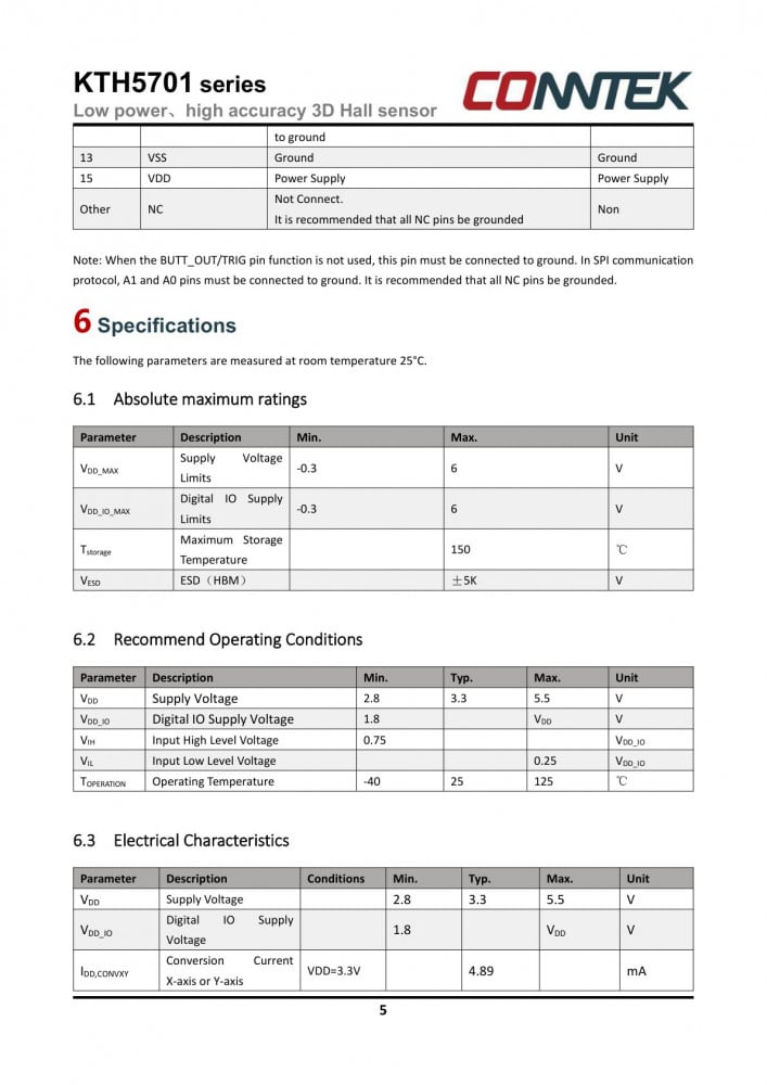 KTH5701 datasheet page 5