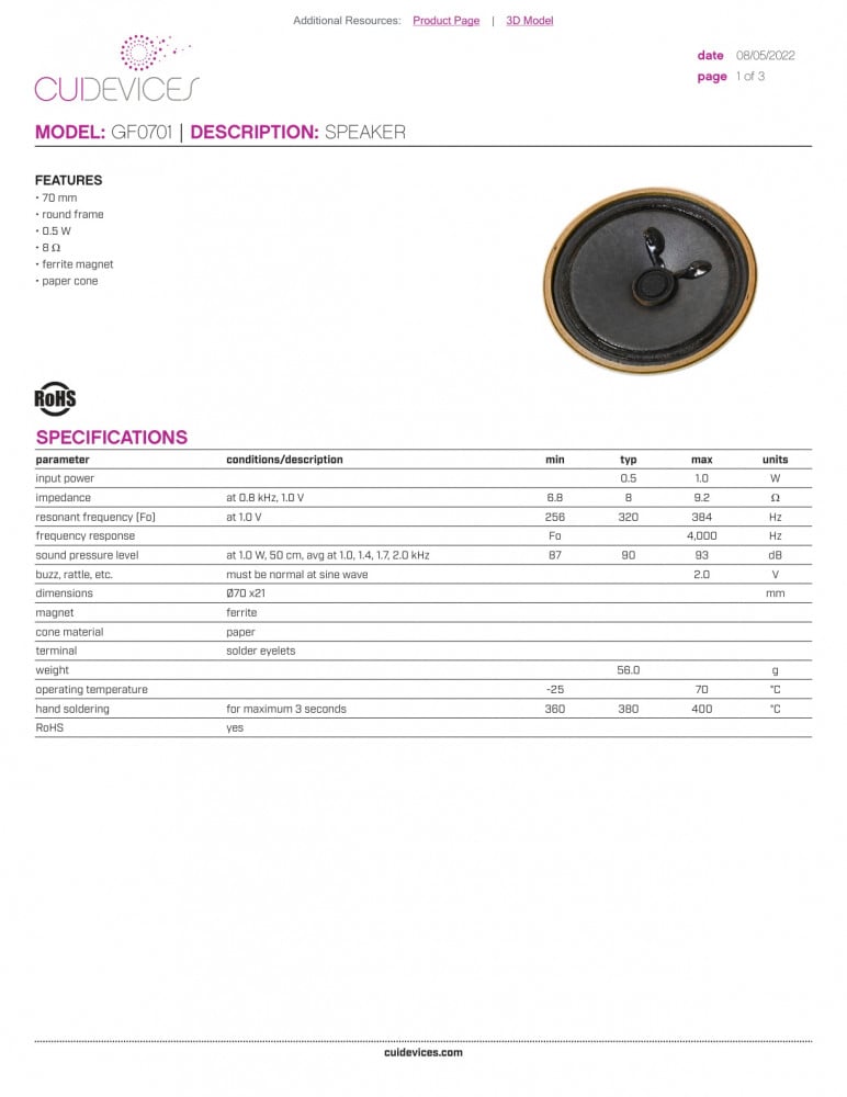 GF0701 technical drawing page 1
