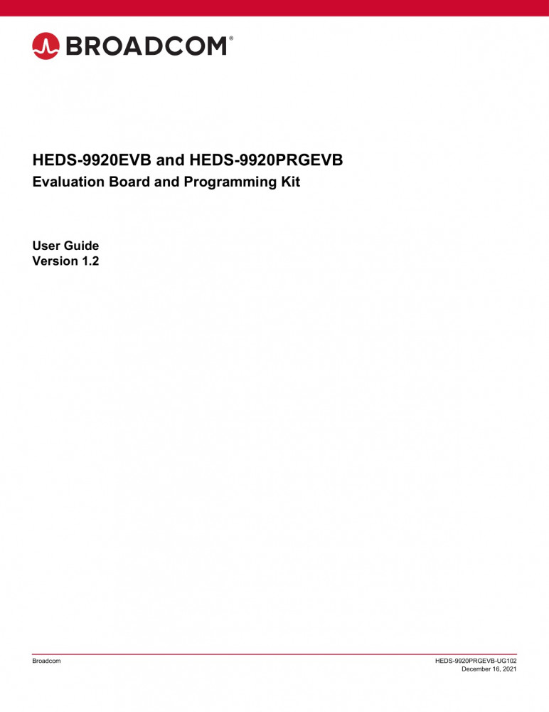 HEDS-9920PRGEVB document page 1