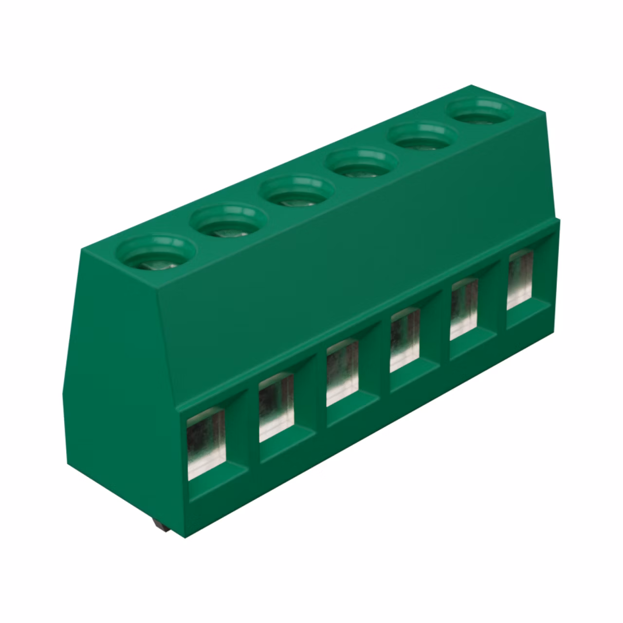 5.08mm Pitch Eurostyle Vertical Fixed Mount PCB Terminal Block, Green Housing, 6 Circuits for sale
