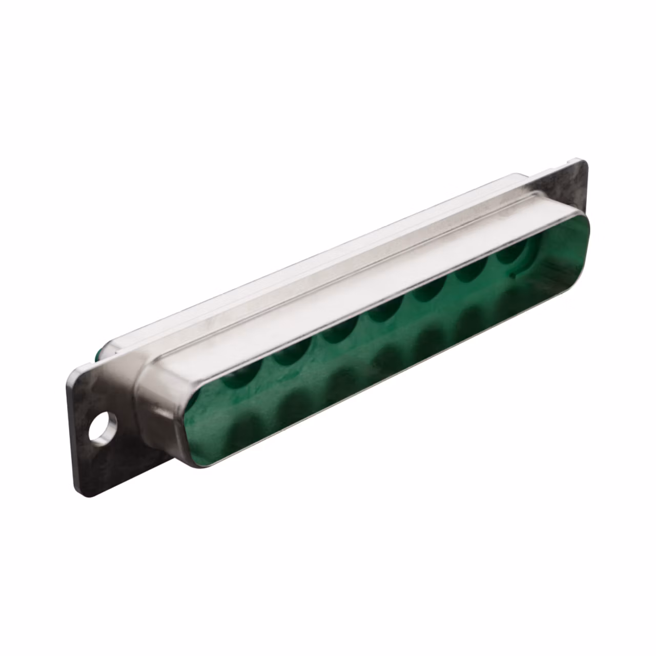FCT Mixed Layout D-Sub Housing, Male, Tin-plated Shell, Non-Magnetic, 8 Circuits Unloaded, Green Insulator for sale