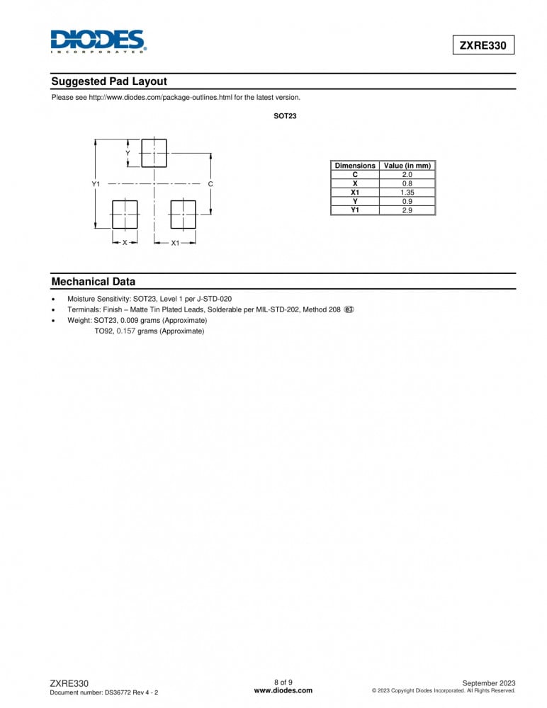 ZXRE330ASA-7 datasheet page 8