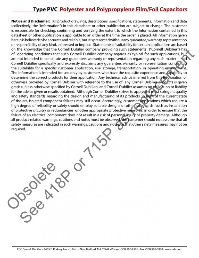 CDE Type PVC datasheet page 7
