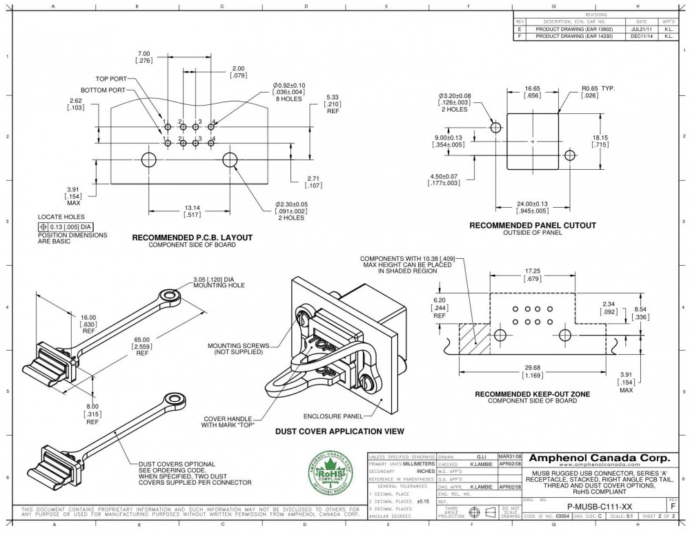 Amphenol MUSB-C111-30 product drawing page 2