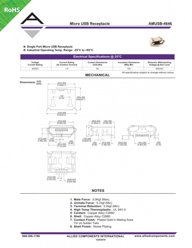 AMUSB-4646 technical document preview