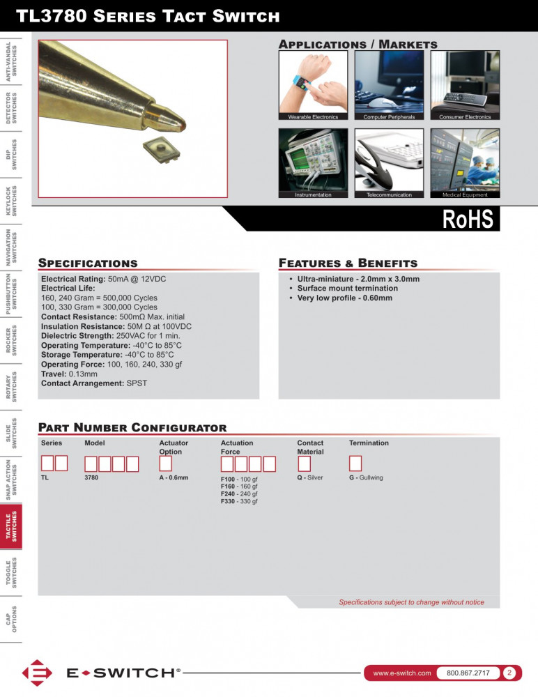 TL3780 series technical document page 1