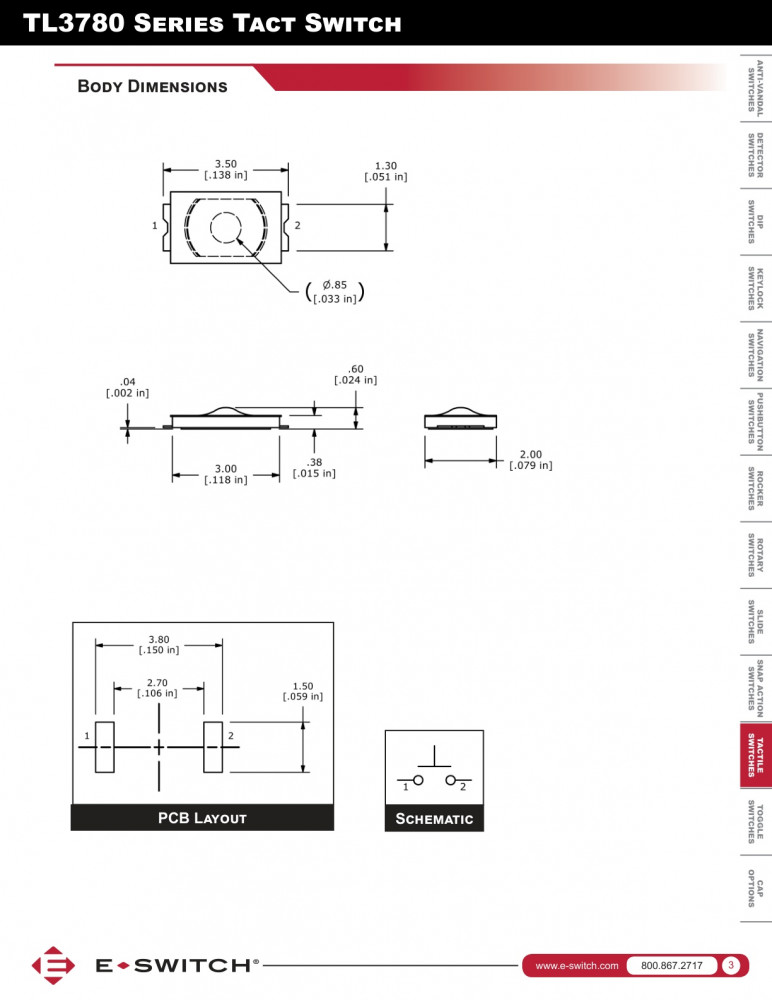 TL3780 series technical document page 2