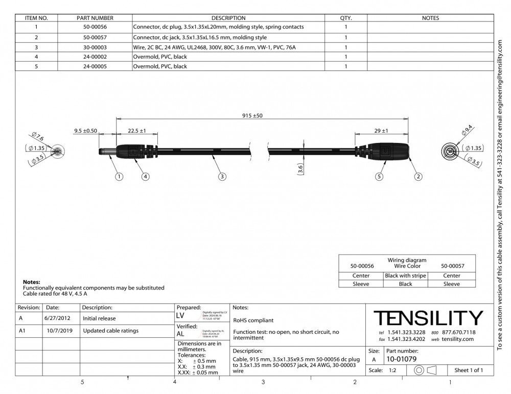 Tensility International 10-01079 assembly drawing