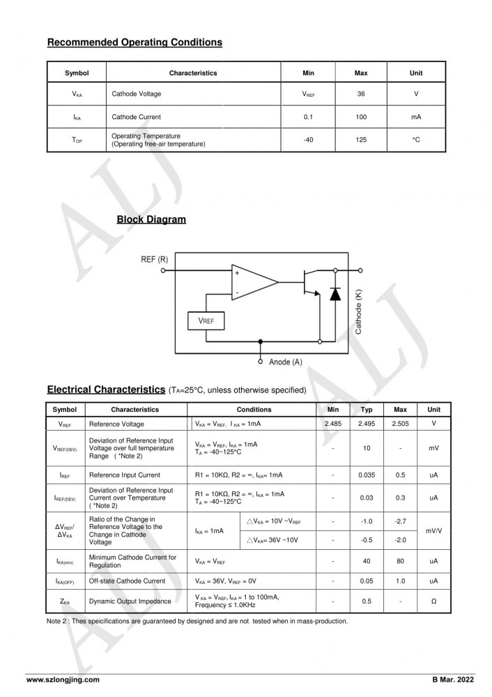 TL431D datasheet page 2