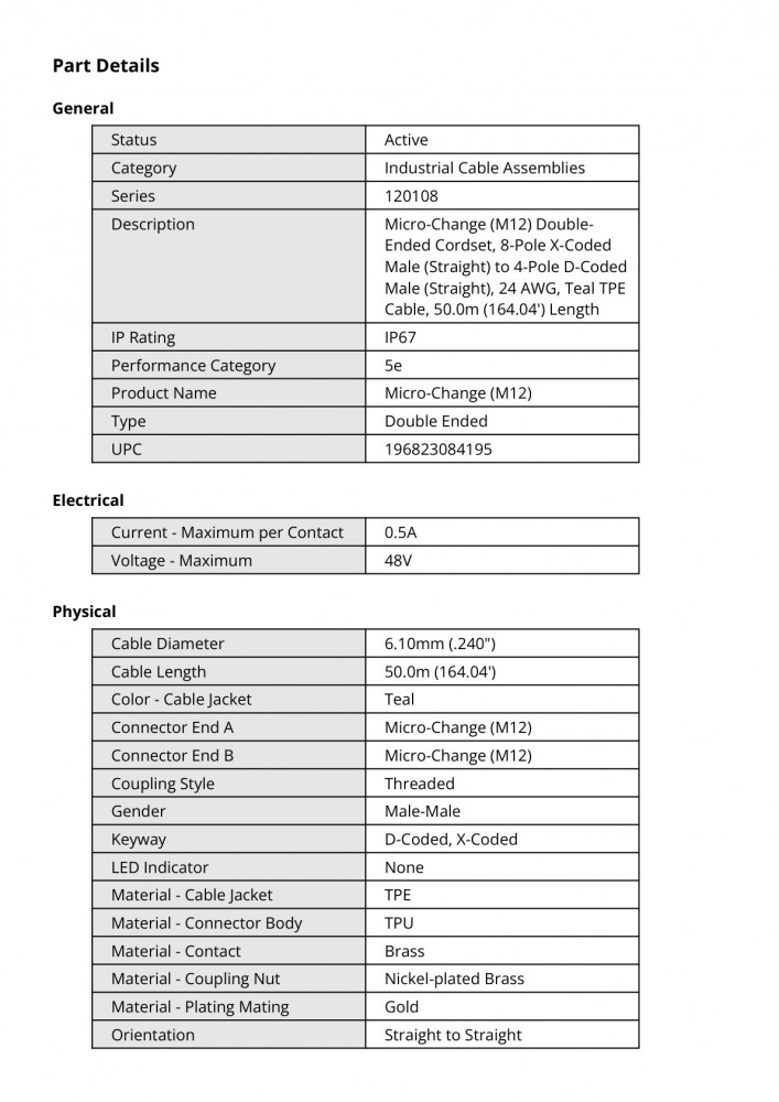 MOLEX product drawing, page 2