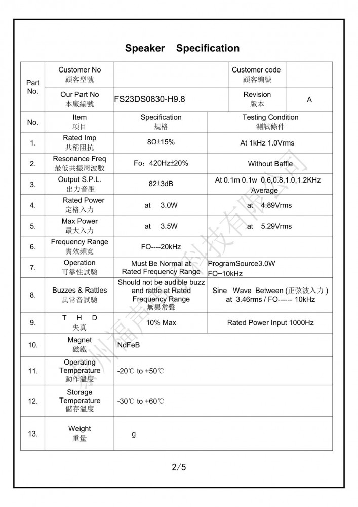 FS23DS0830-H9.8 specification page 3