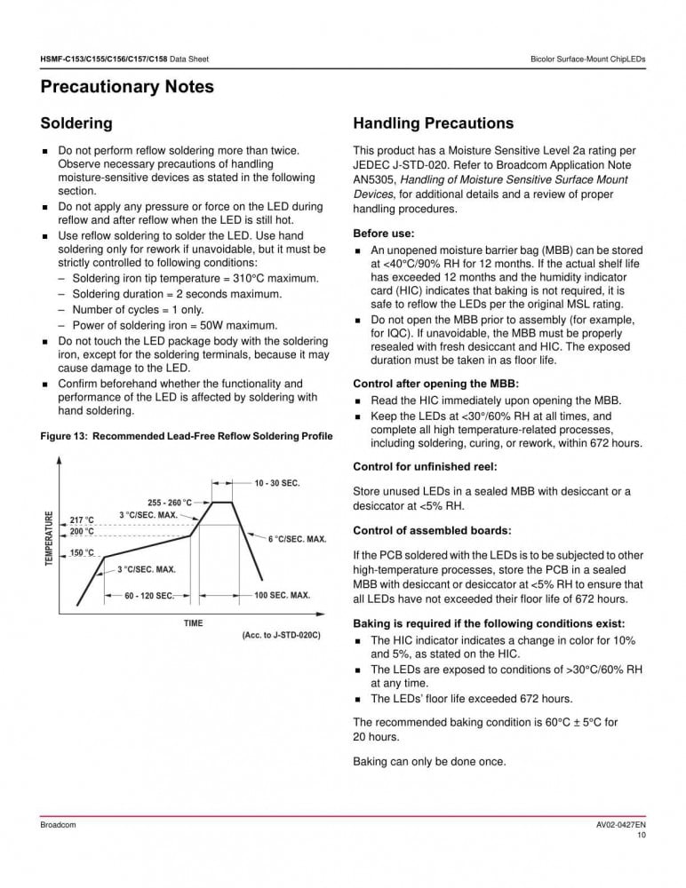 HSMF-C158 datasheet page 10