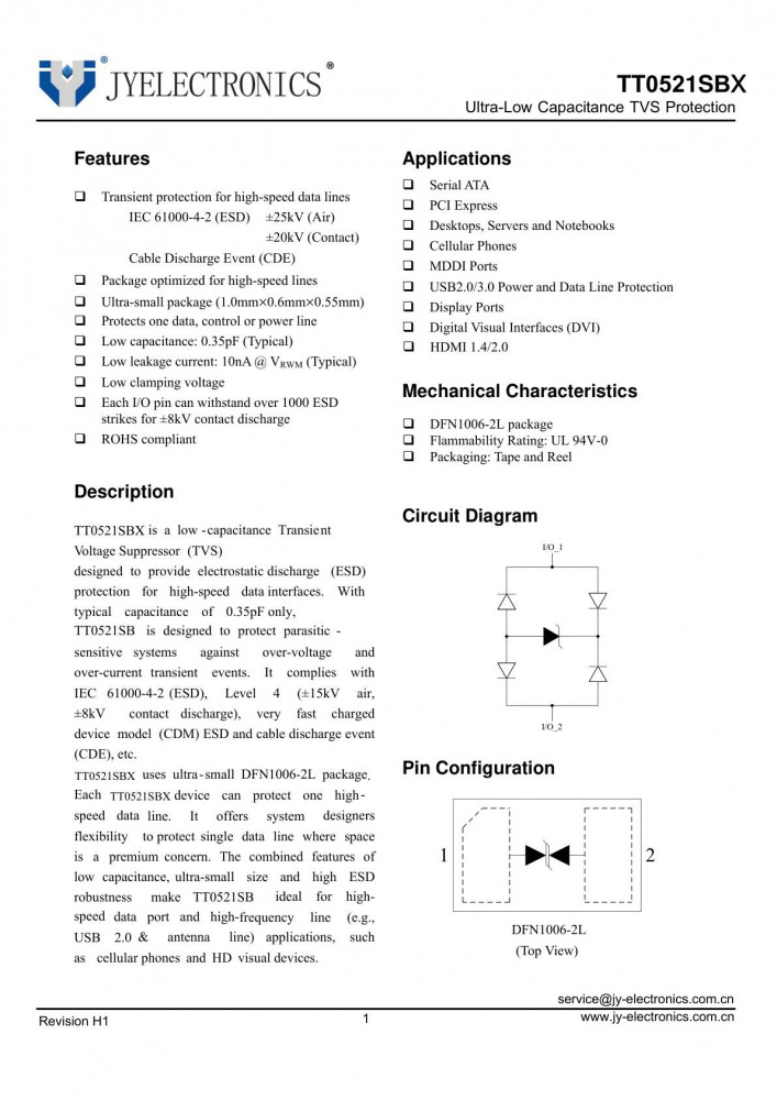 TT0521SBX datasheet page 1