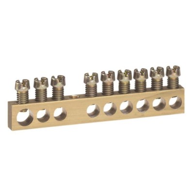 Screw terminal block - Screw terminal block 1x6mm² to 25mm², 8x1.5mm² to 16mm², length 73mm - 1 input - 8 outputs - 100A 400V~ for sale