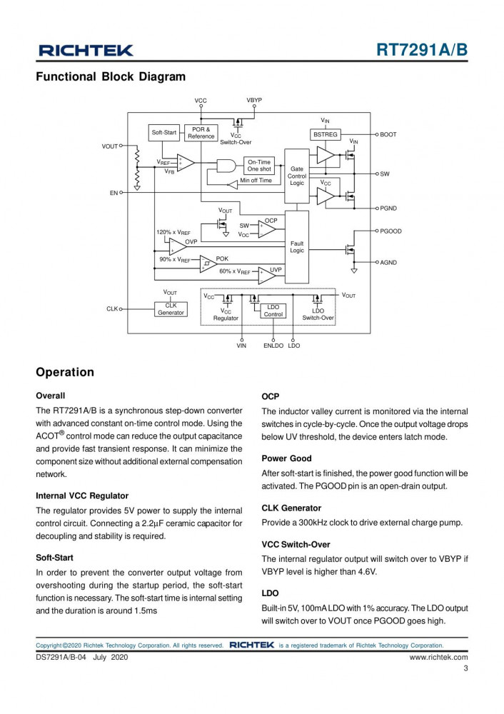 RT7291BGQUF datasheet page 3