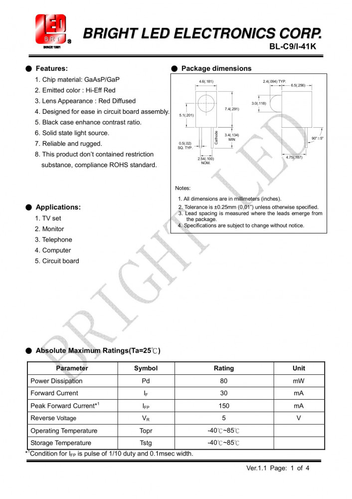 BL-C9-I-41K specification page 2