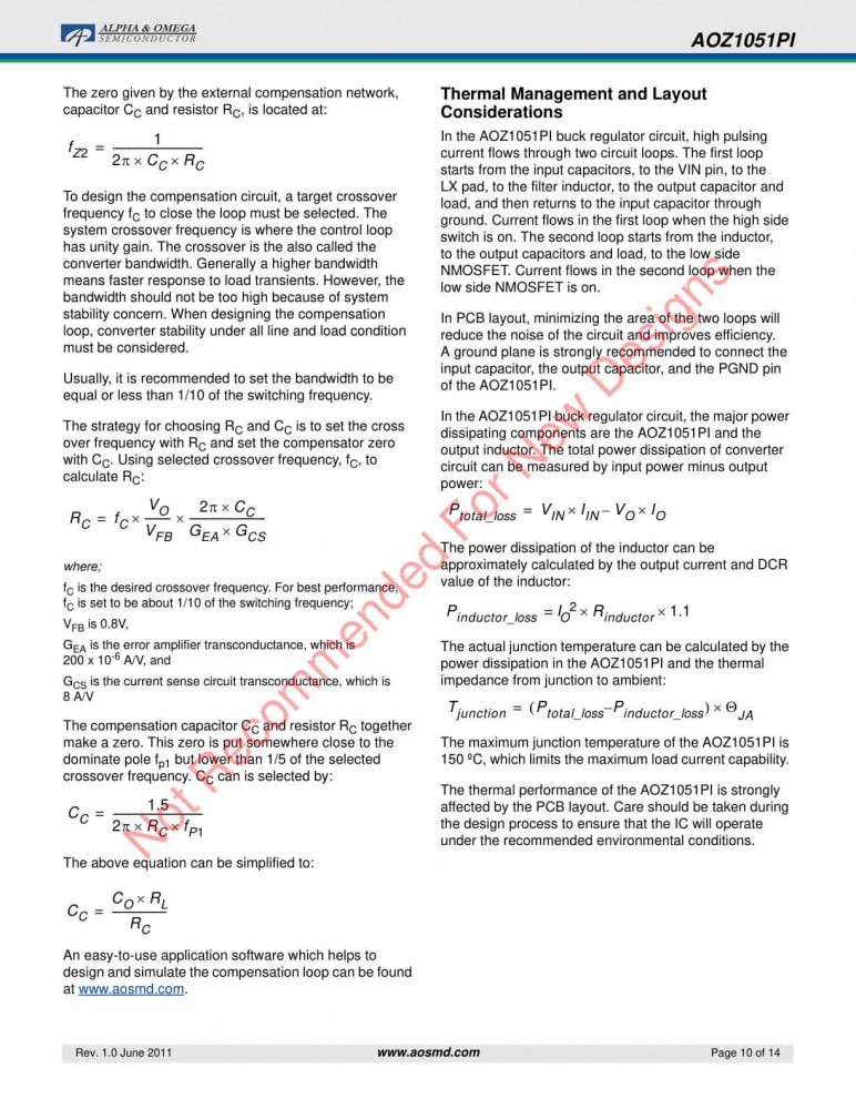 AOZ1051PI datasheet page 10