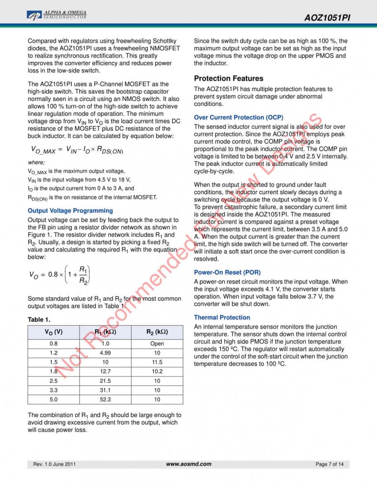 AOZ1051PI datasheet page 7