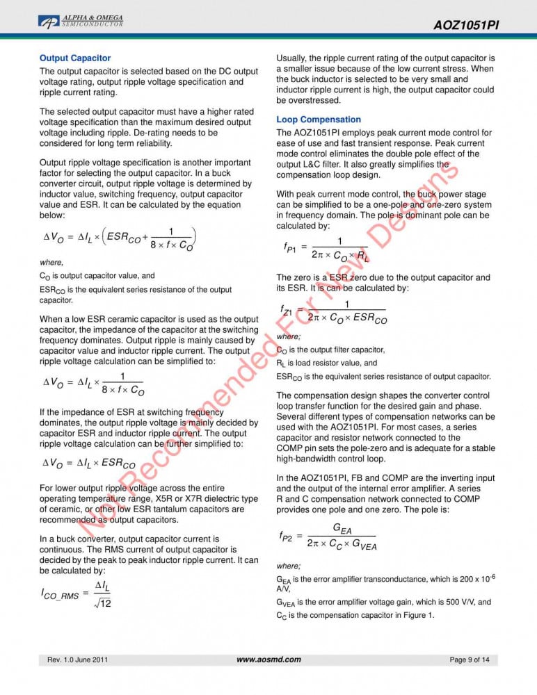 AOZ1051PI datasheet page 9