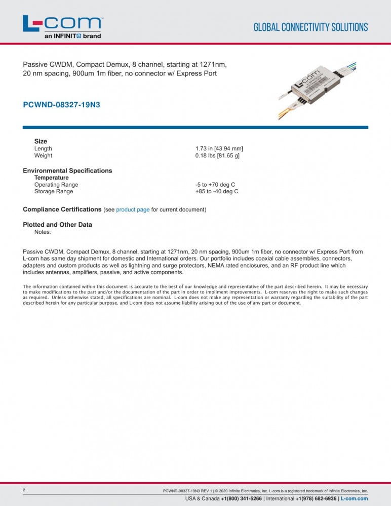 PCWND-08327-19N3 product documentation page 2