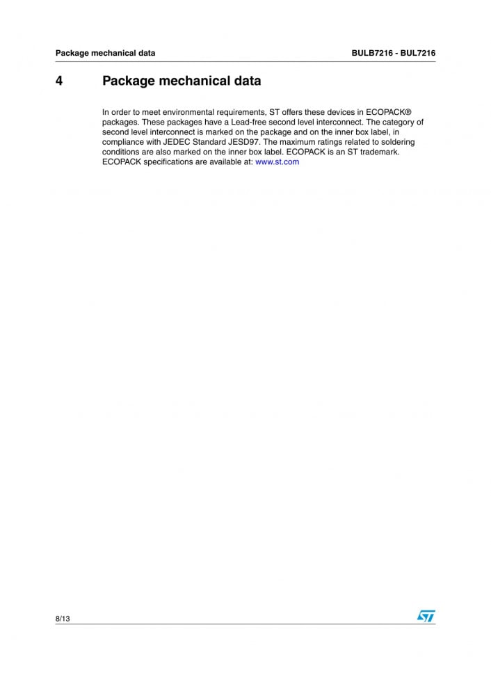 BUL7216 datasheet page 8