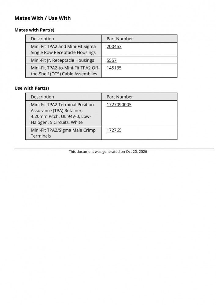 MOLEX 2004710005 technical document image, page 3