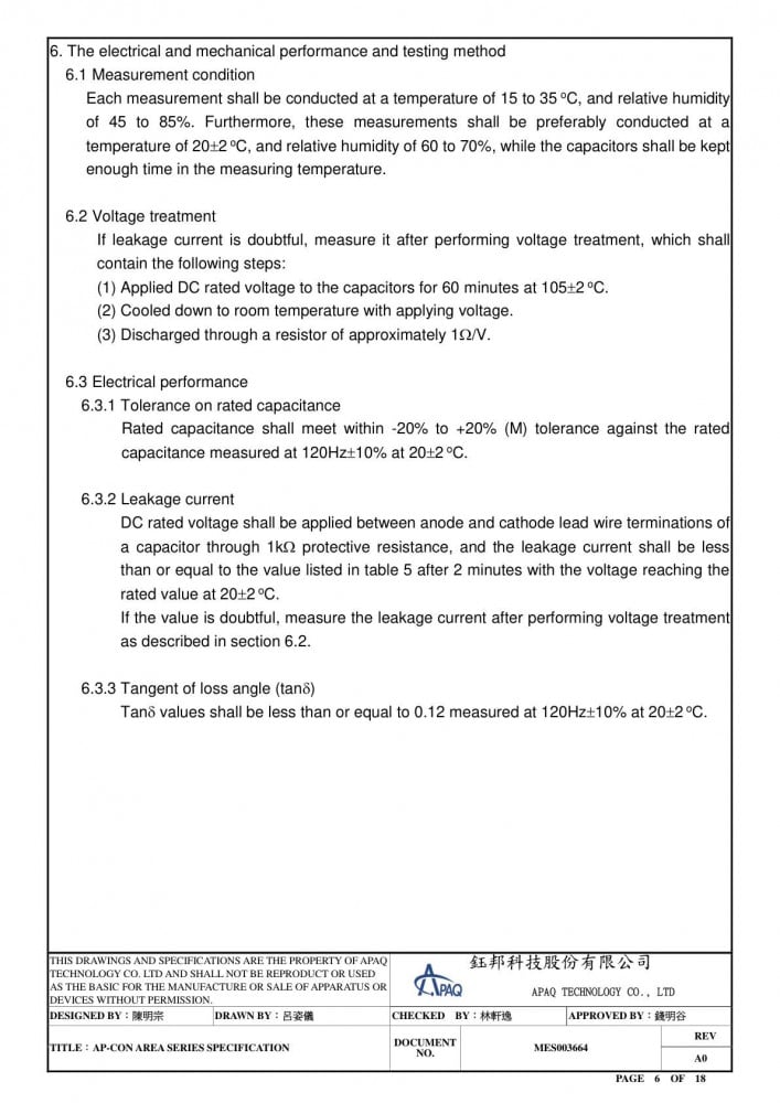 APAQ 250AREA221M0812 document page 6