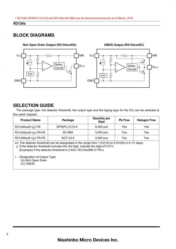 R3134 datasheet page 2