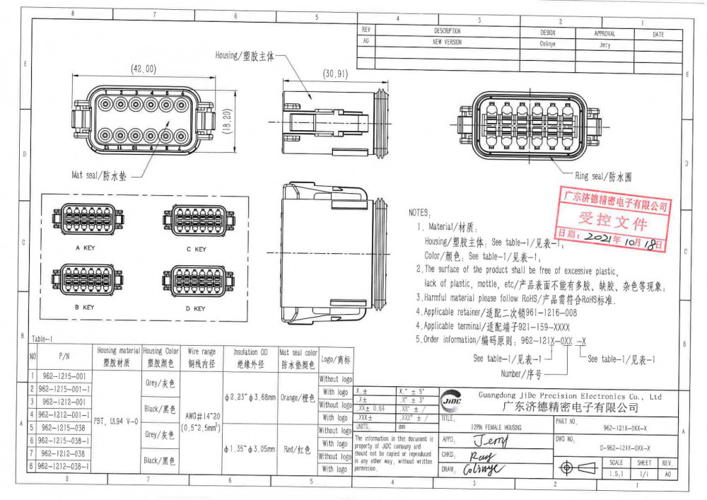 JIDC 962-1215-001 technical drawing preview