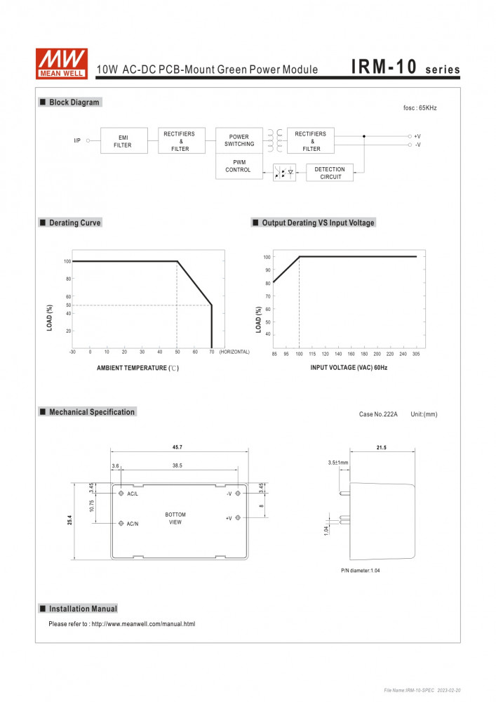 MEAN WELL IRM-10-24 datasheet page 3