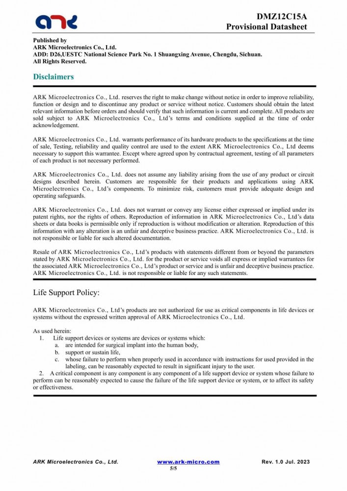 DMZ12C15A datasheet page 5