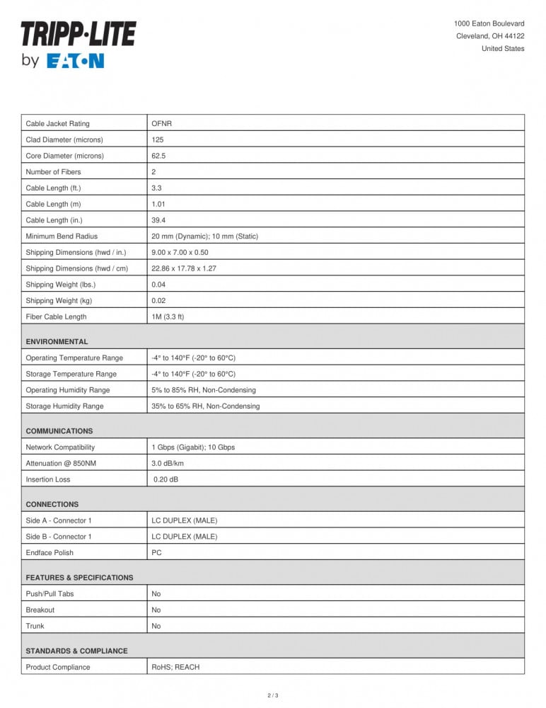 EATON N320-01M technical document page 2