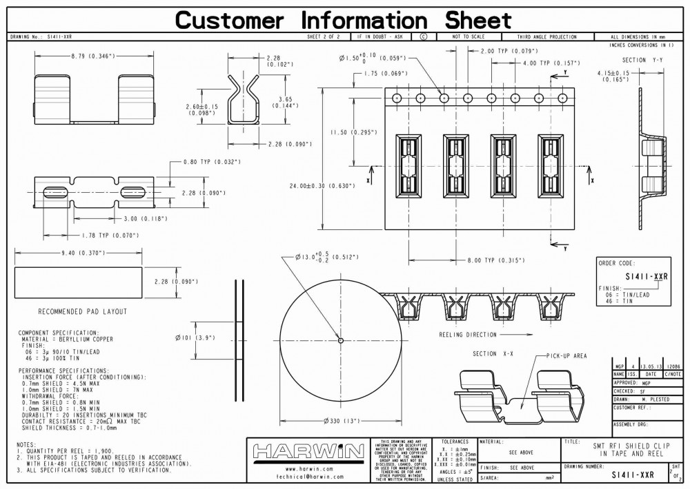 S1411-46R-Harwin technical document preview