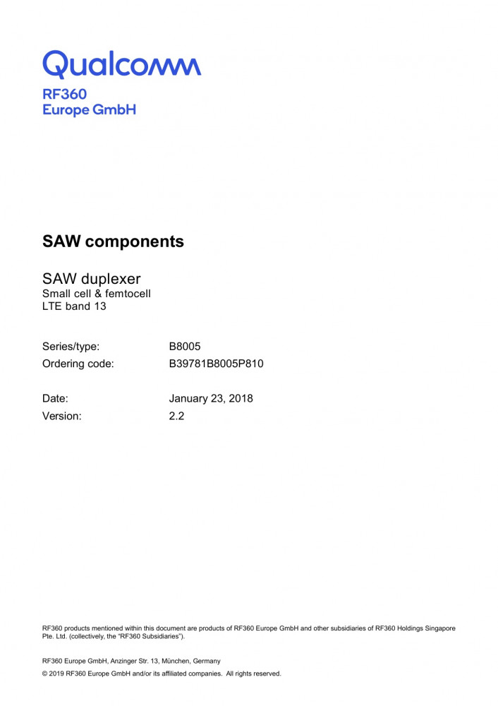 B8005 datasheet preview, page 1