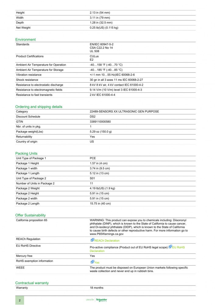 XXW54P3HPL01DM6 technical document page 2