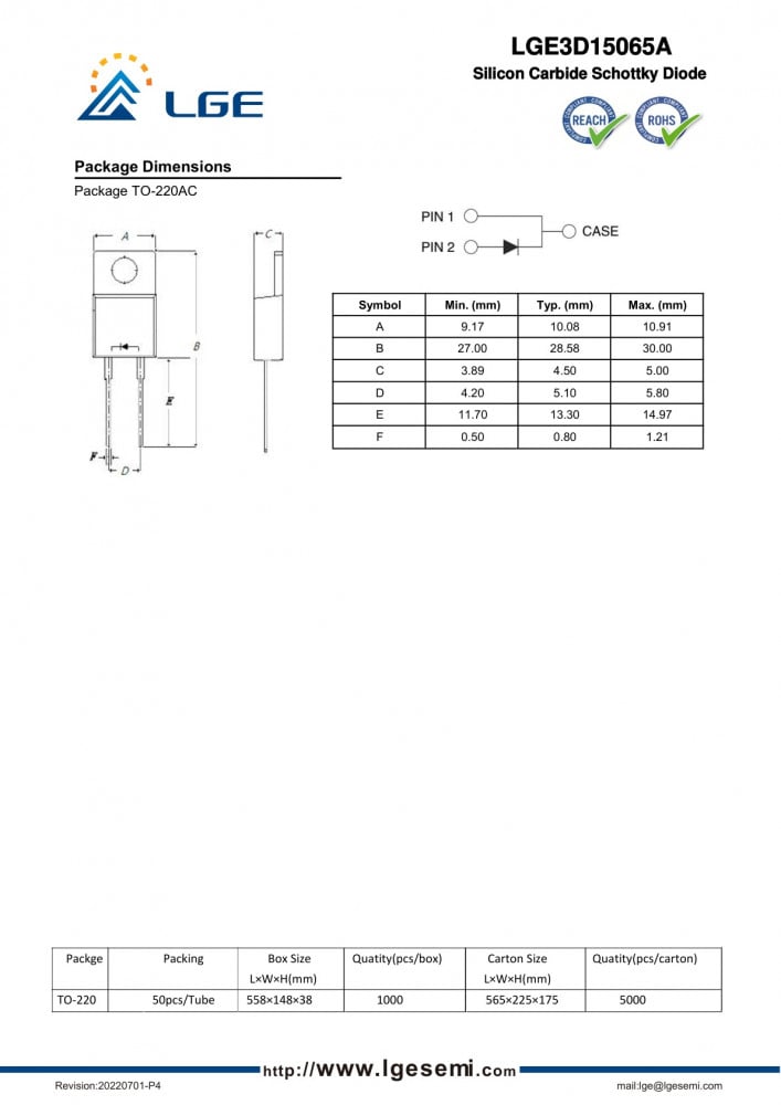 LGE3D15065A datasheet page 4