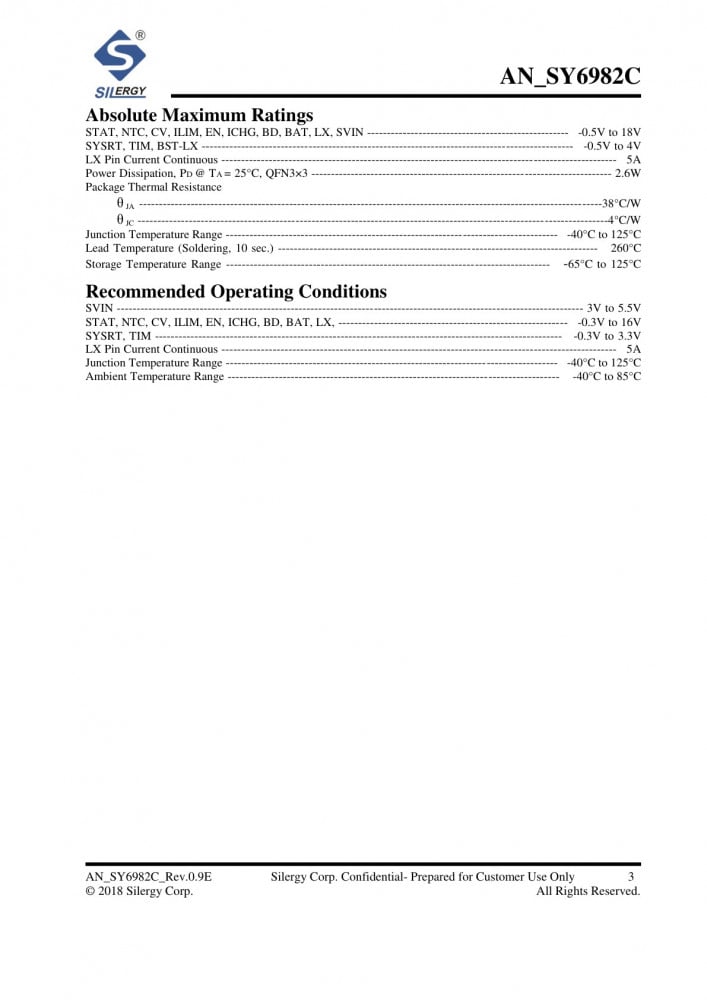 SY6982CQDC datasheet page 3