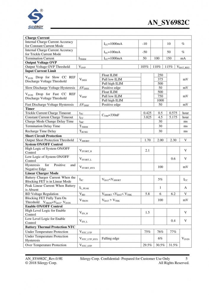 SY6982CQDC datasheet page 5