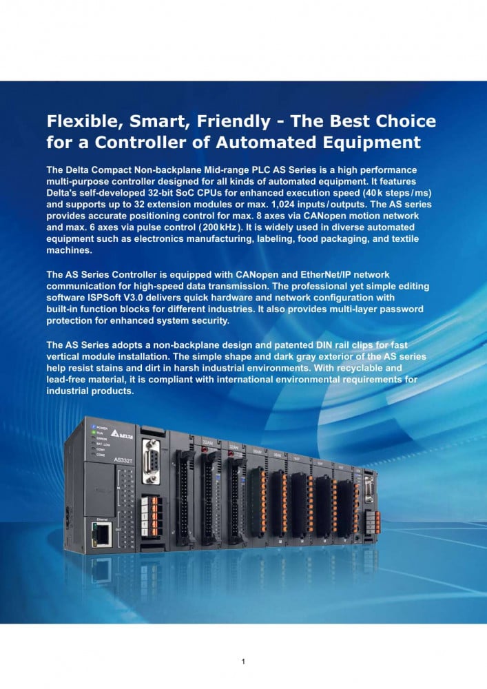 DELTA AS Series documentation page 2