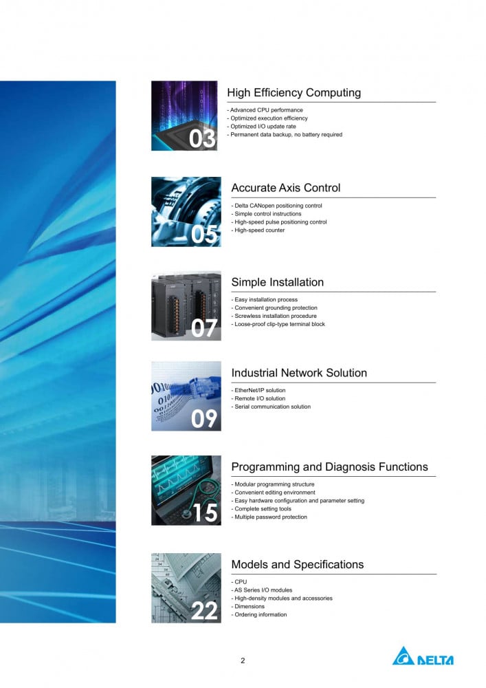DELTA AS Series documentation page 3
